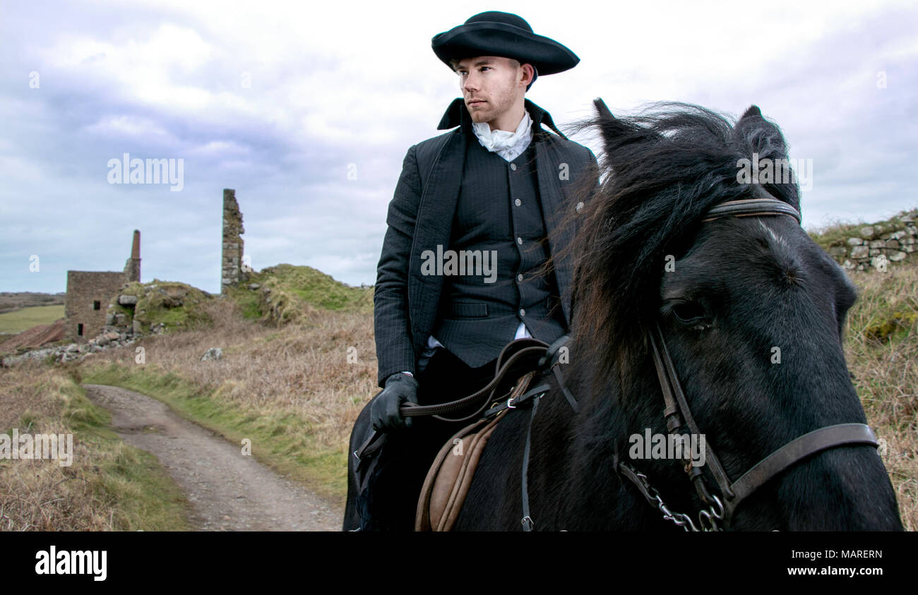 Handsome Male Horse Rider Regency 18th Century Poldark Costume with tin ...