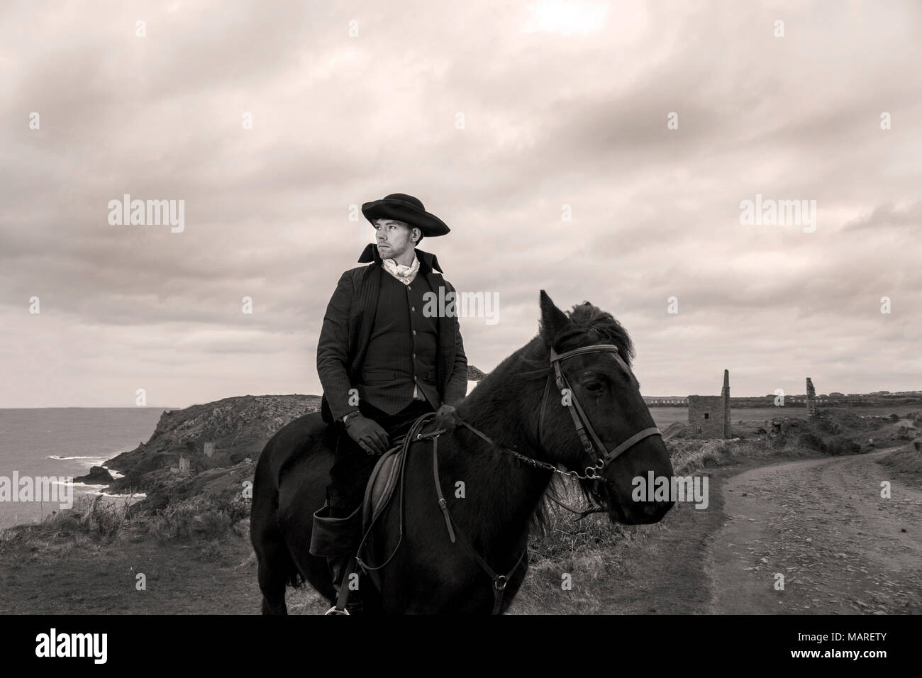 Handsome Male Horse Rider Regency 18th Century Poldark Costume with tin ...