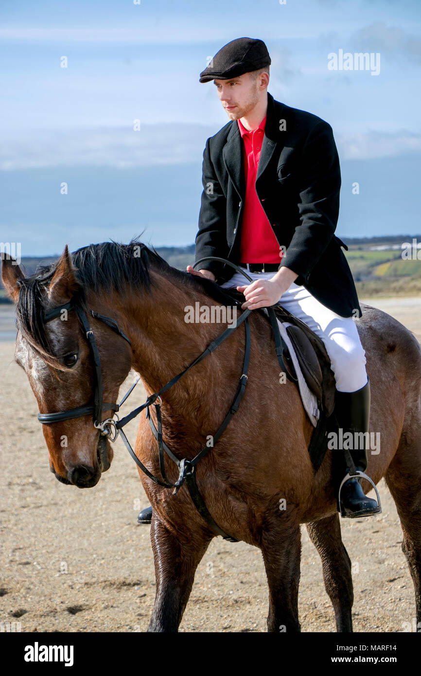 Handsome man on horse hi-res stock photography and images - Alamy