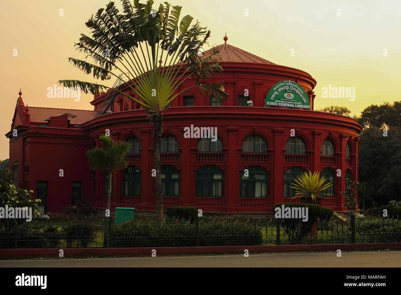 Bangalore, India - October 19, 2016: A back side view of State Central ...