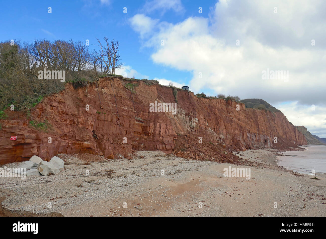 Cliff fall on the Jurassic Coast at Sidmouth, Devon, UK Stock Photo - Alamy