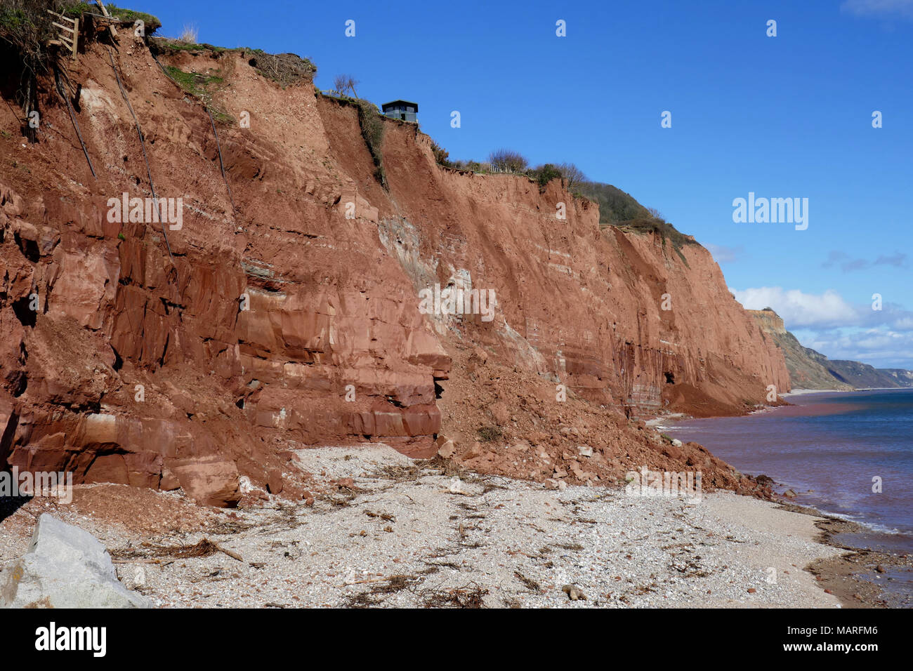 Landslide on the south devon coast hi-res stock photography and images ...