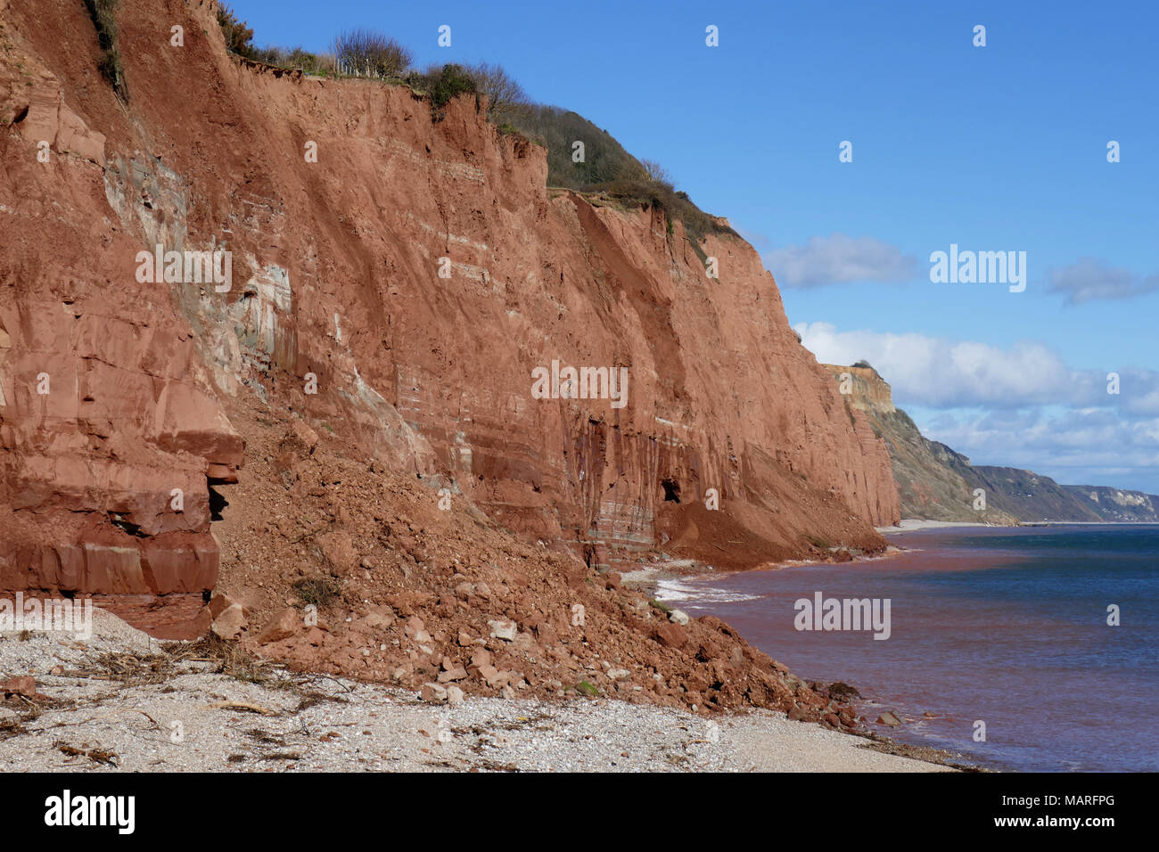 Cliff landslide devon hi-res stock photography and images - Alamy