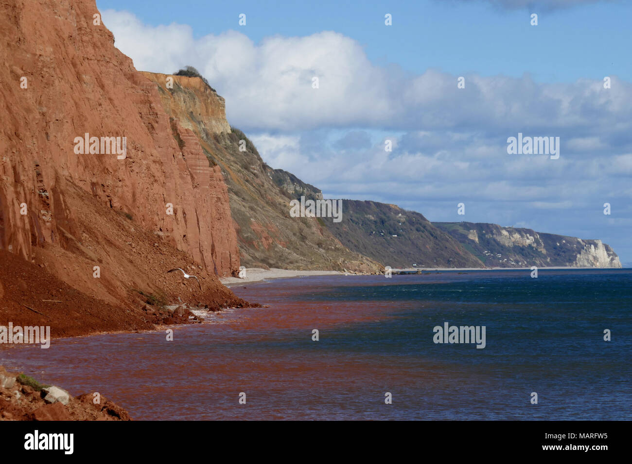 Cliff landslide devon hi-res stock photography and images - Alamy