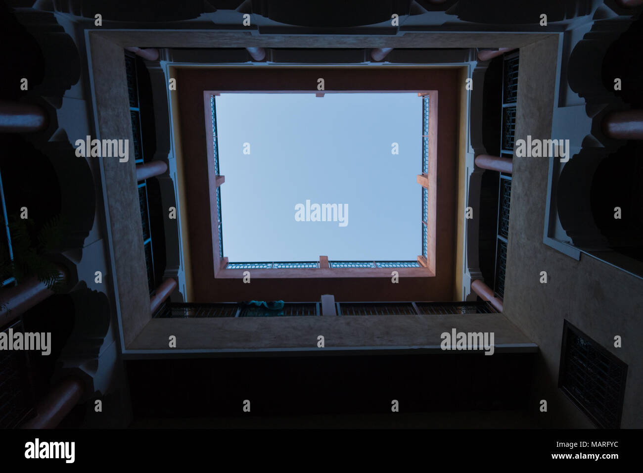 Architectural details of a typical building in riad style, Marrakesh ...