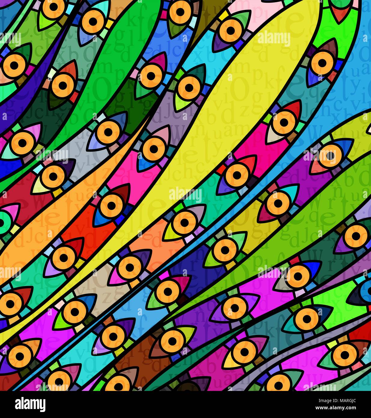 Eyes decorated Stock Vector Images - Alamy