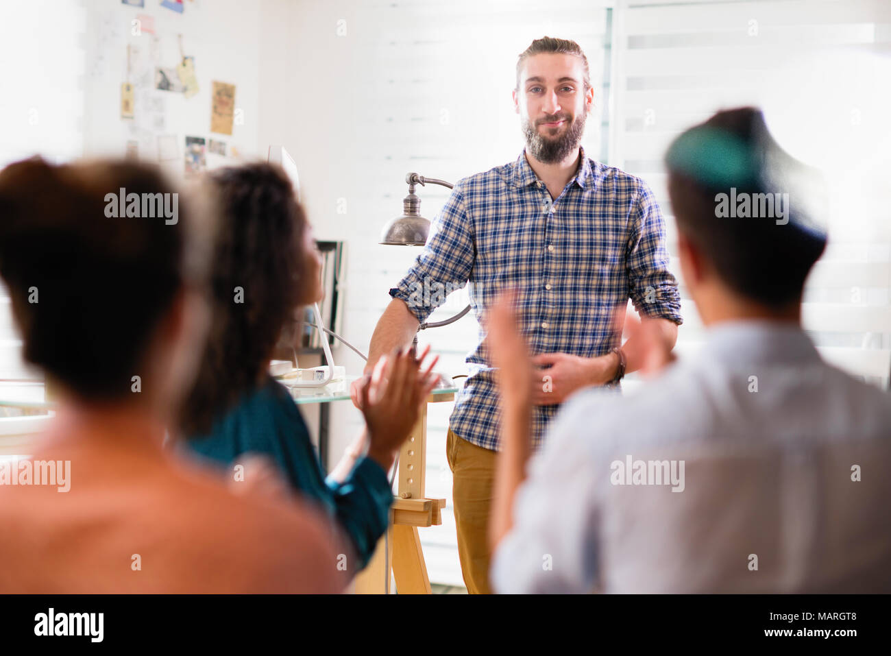 Successful girl applause hi-res stock photography and images - Alamy