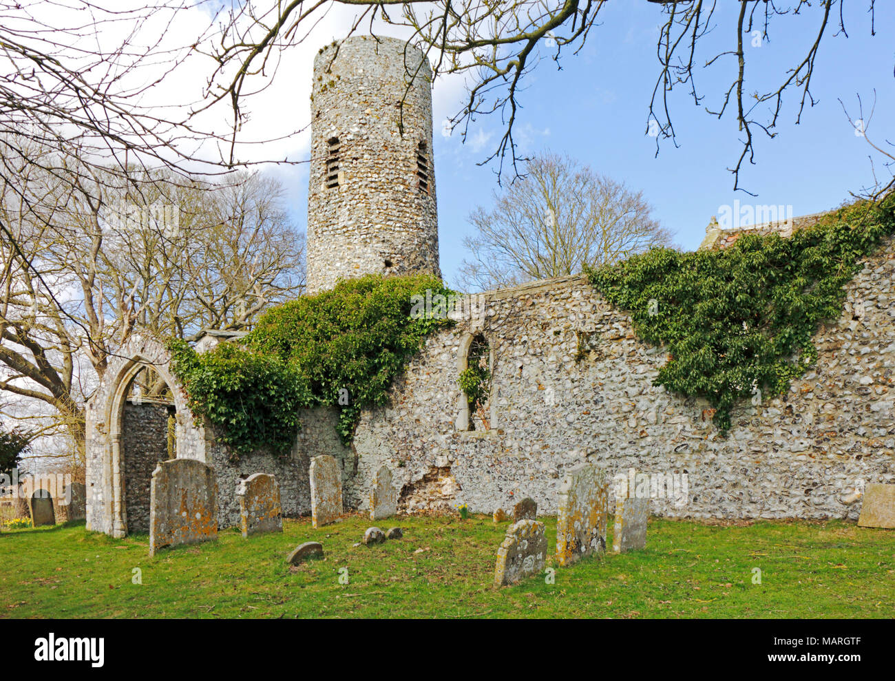 The ruins of the church of St Theobald at Great Hautbois near ...