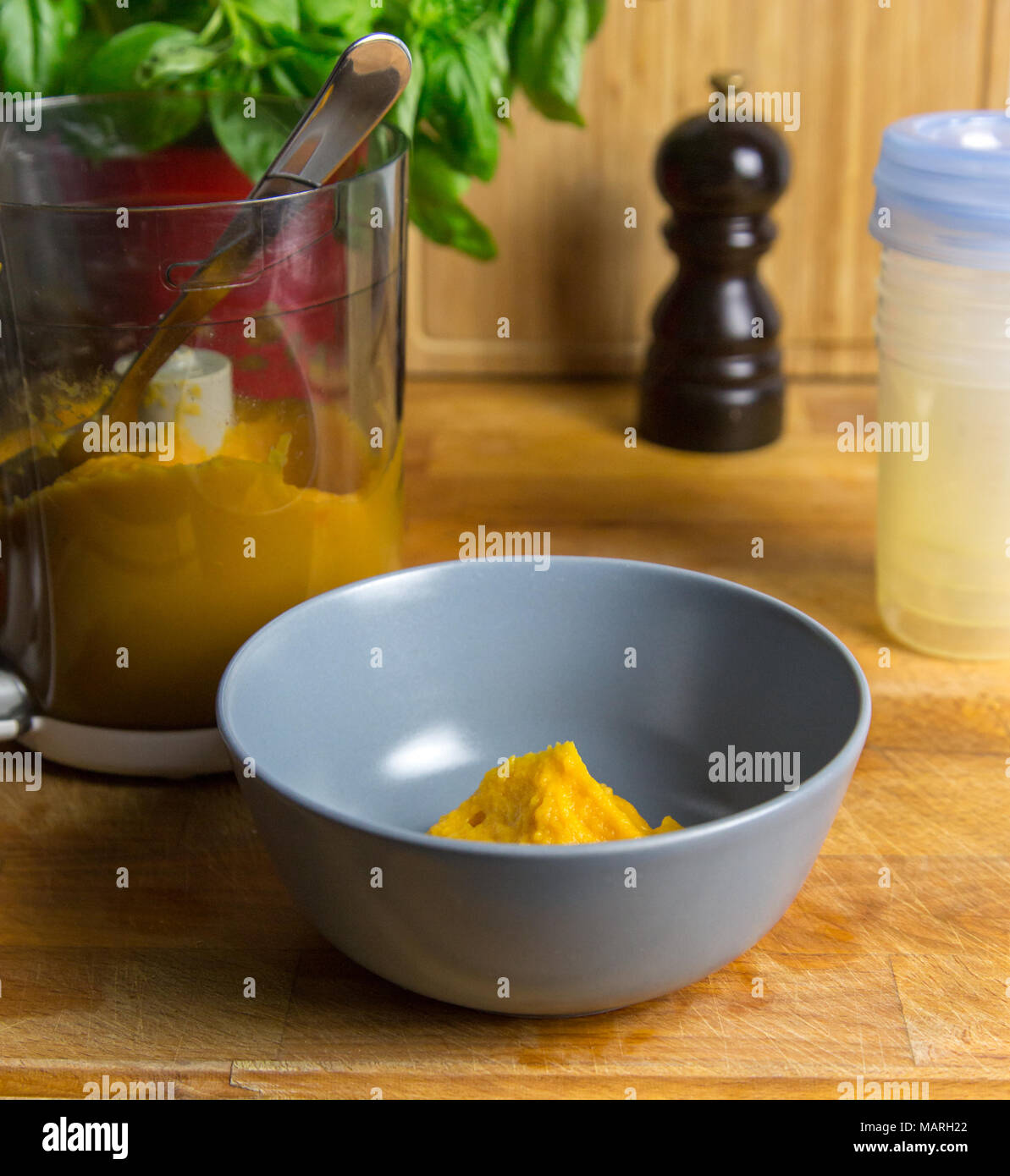 Baby mash selfmade Stock Photo - Alamy