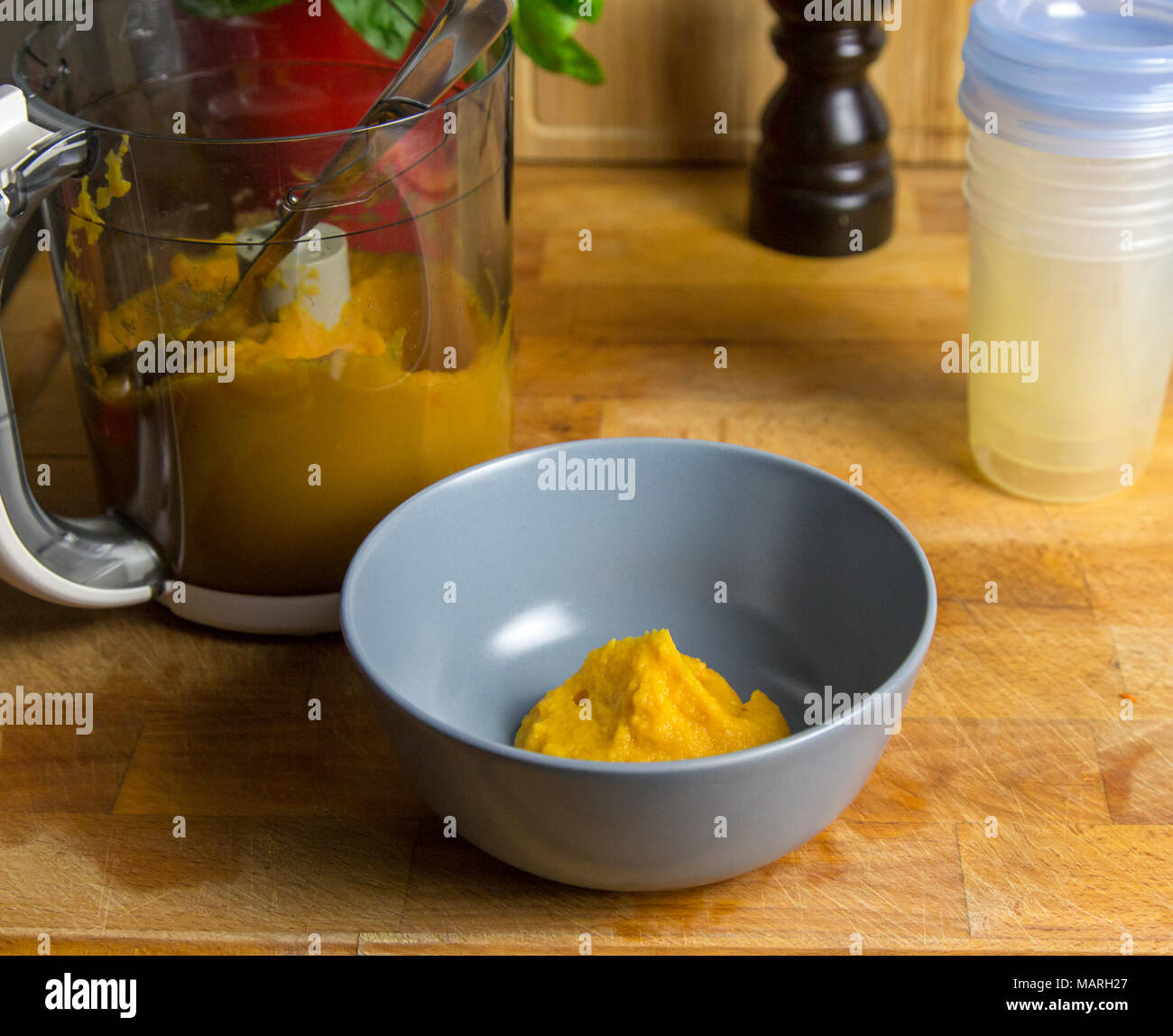 Baby mash selfmade Stock Photo - Alamy