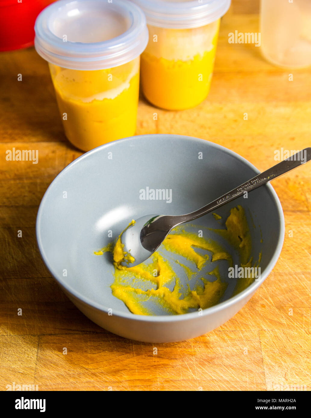 Baby mash selfmade Stock Photo - Alamy