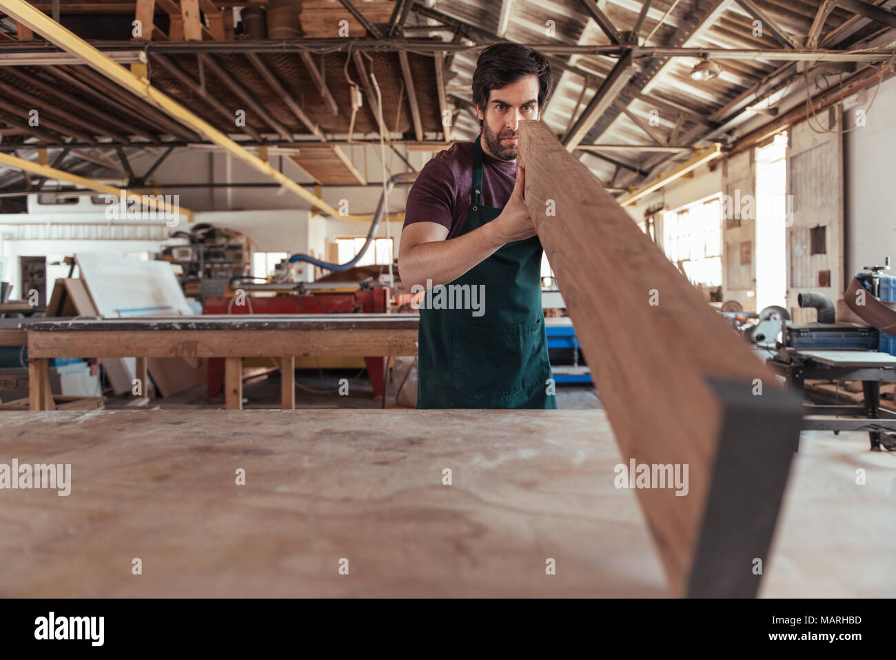 Inspecting timber hi-res stock photography and images - Alamy