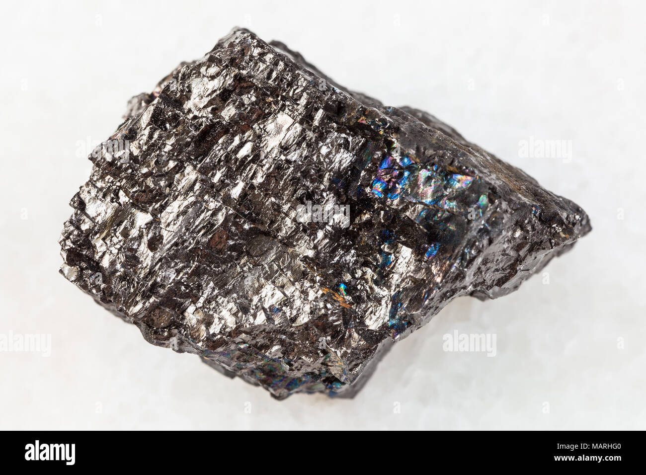 macro shooting of natural mineral rock specimen - rough Black coal ...