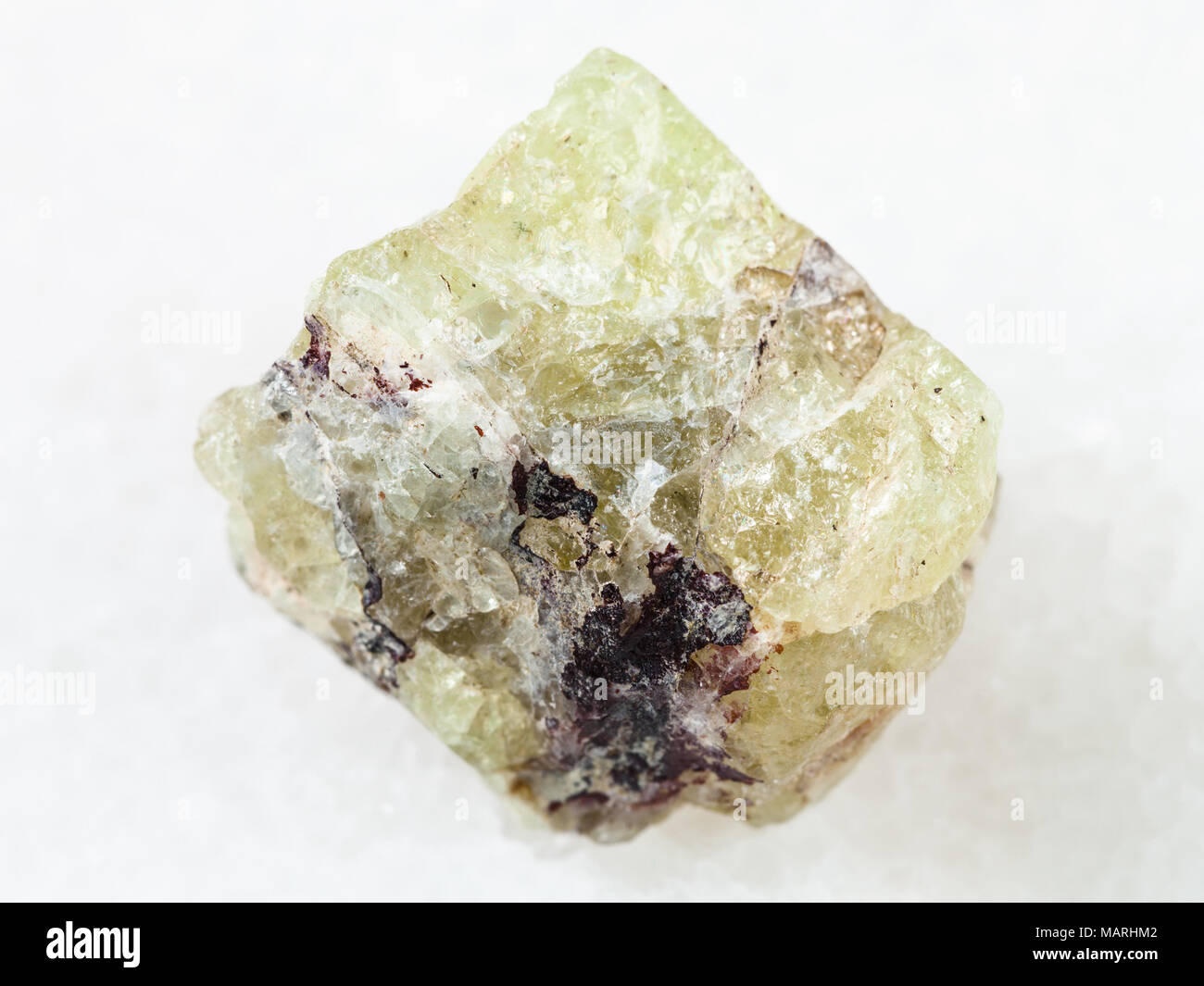 macro shooting of natural mineral rock specimen - rough crystal of ...