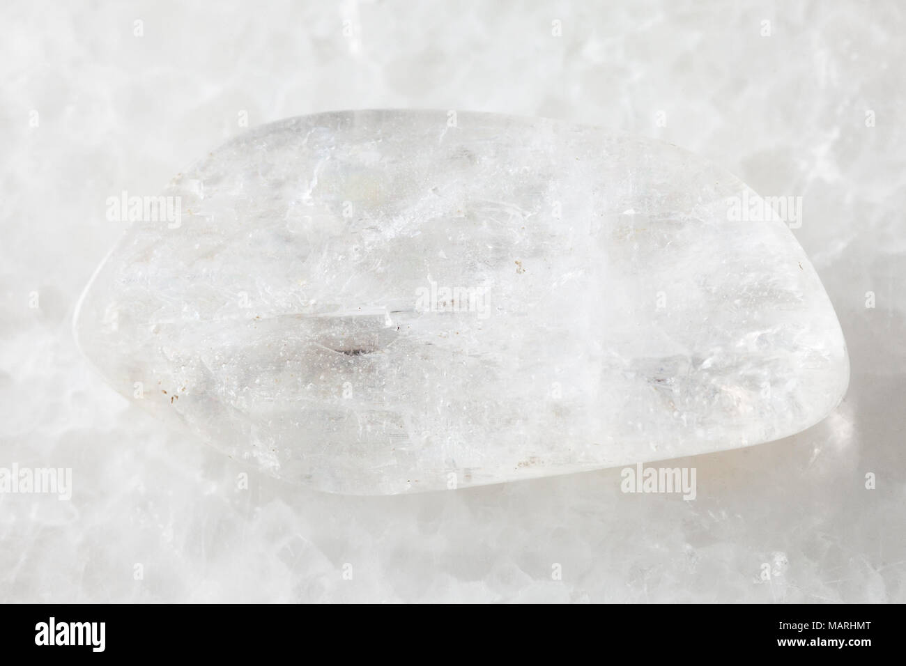 macro shooting of natural mineral rock specimen - polished Natrolite ...