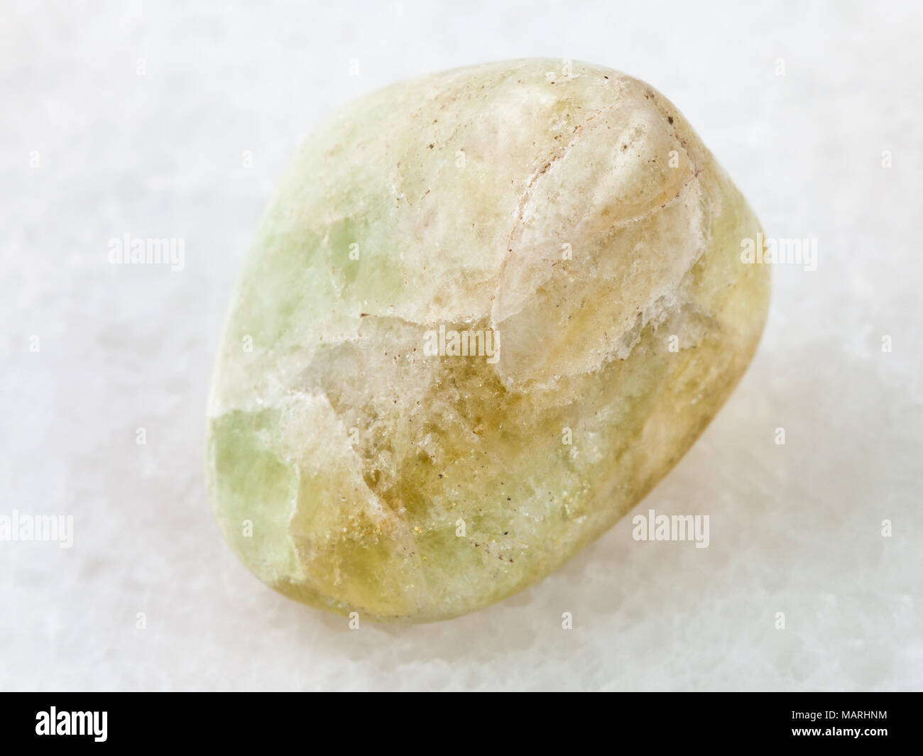 macro shooting of natural mineral rock specimen - polished Datolite ...