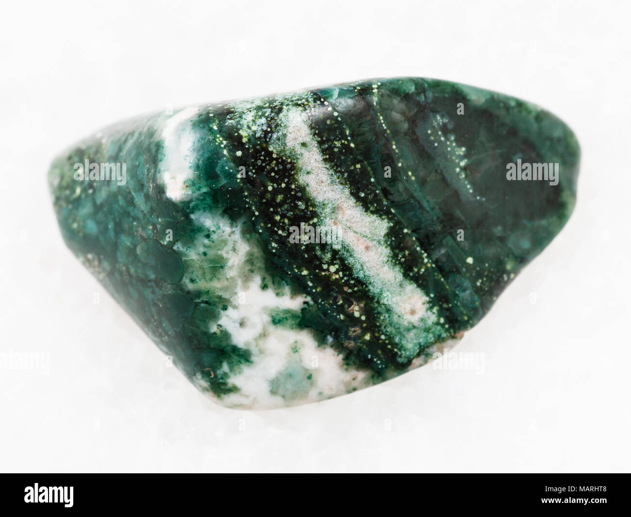 macro shooting of natural mineral rock specimen - tumbled Chlorite ...