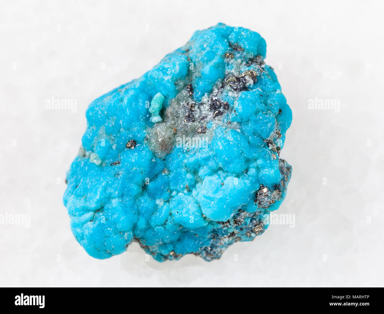 macro shooting of natural mineral rock specimen - blue Turquoise ...