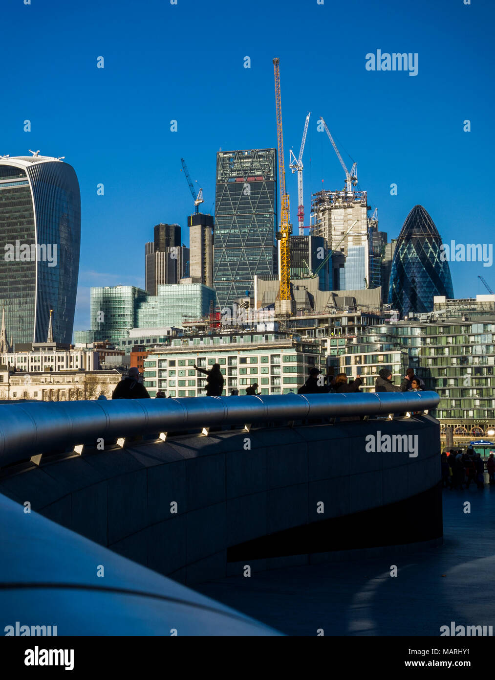 City of London skyline view from More London Riverside, London Bridge ...