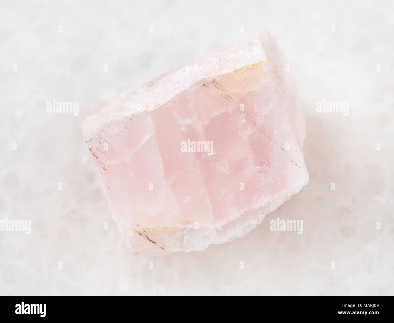 macro shooting of natural mineral rock specimen - crystal of morganite ...