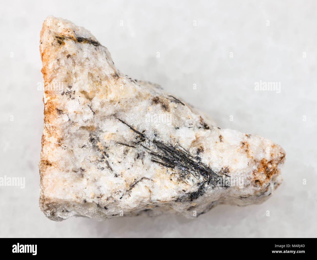 macro shooting of natural mineral rock specimen - black Ludwigite ...