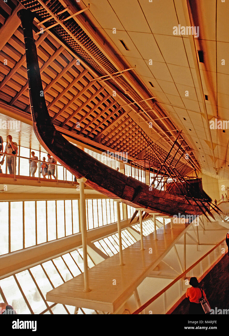 The Solar Barque at the pyramids of Giza,Egypt Stock Photo - Alamy