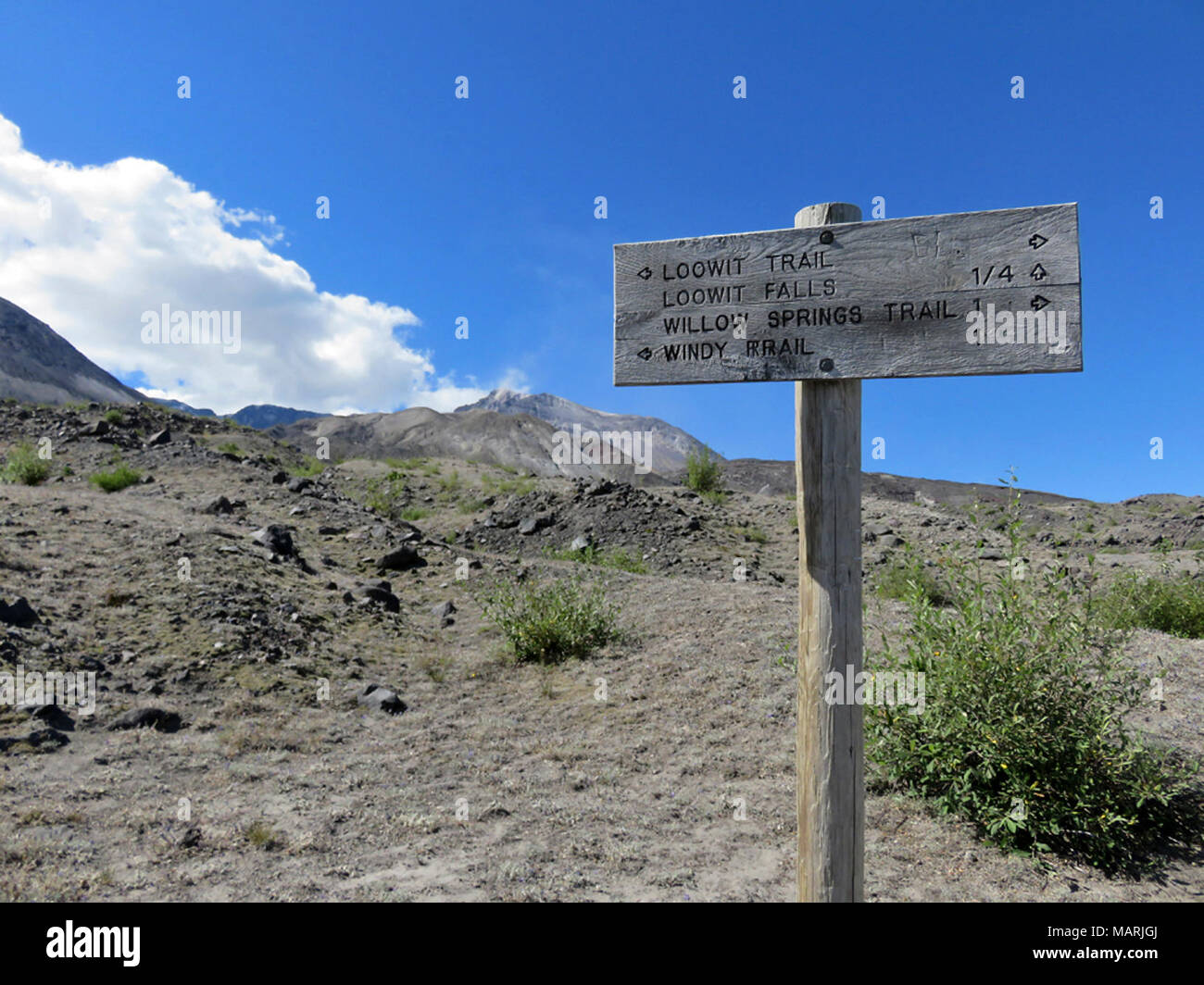 Truman Loowit Trail at Mt St Helens NM in Stock Photo - Alamy