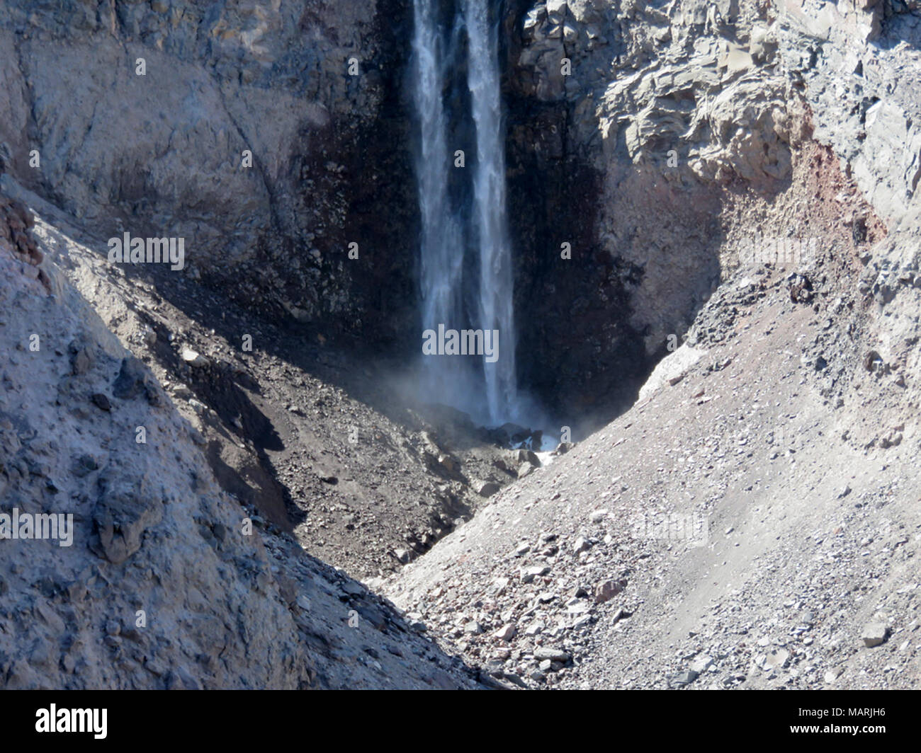 Loowit Falls at Mt St Helens NM in WA Stock Photo - Alamy