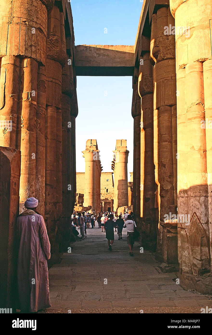 Colonnade of Amenhotep III,Temple of Luxor,Egypt Stock Photo - Alamy