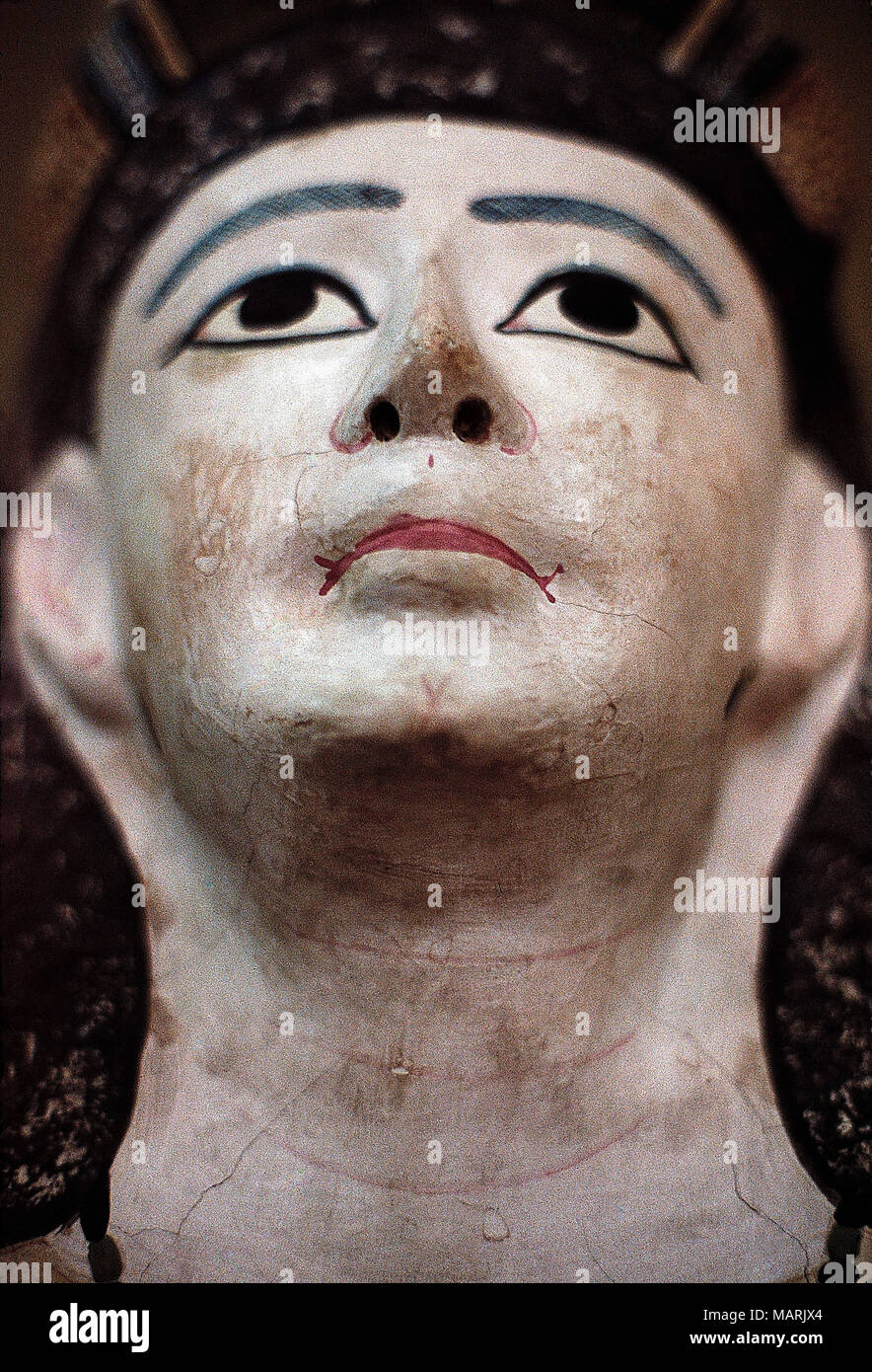 Coffin head,Grand Egyptian Museum,Egypt Stock Photo - Alamy
