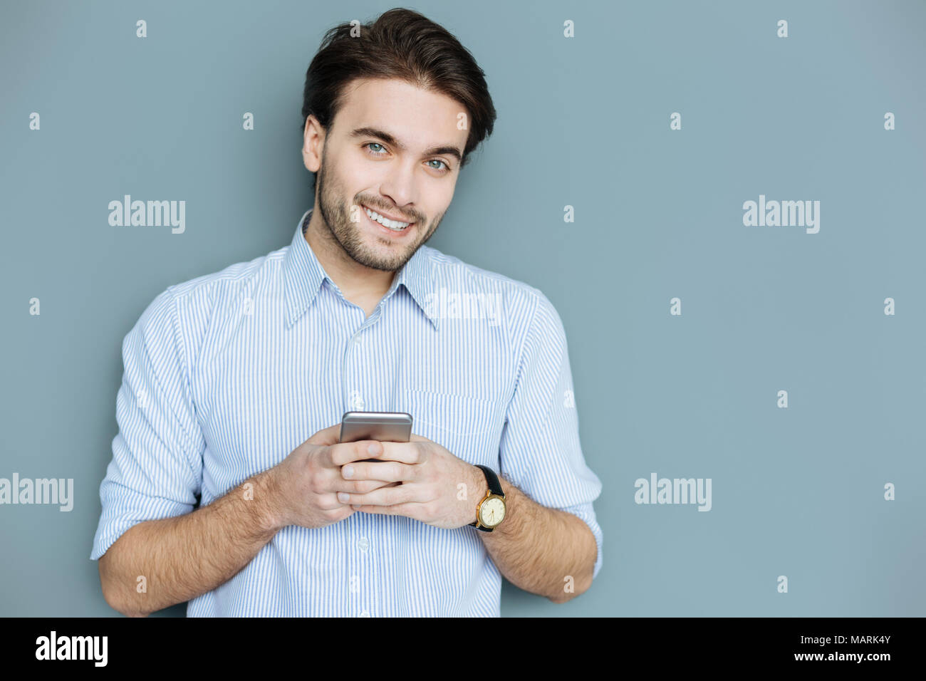 Happy caucasian handsome adult millennial hi-res stock photography and ...