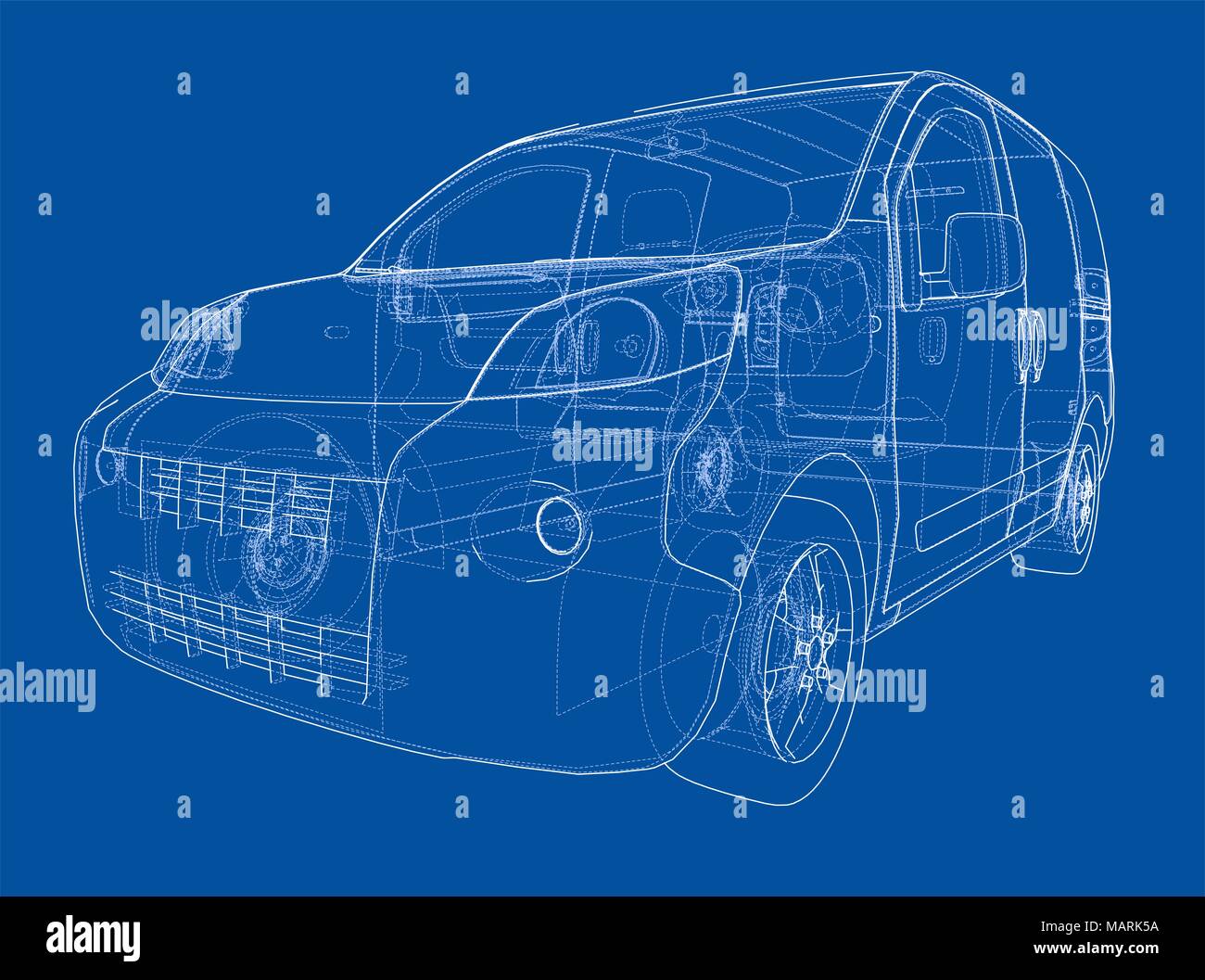 Concept car blueprint Stock Photo - Alamy