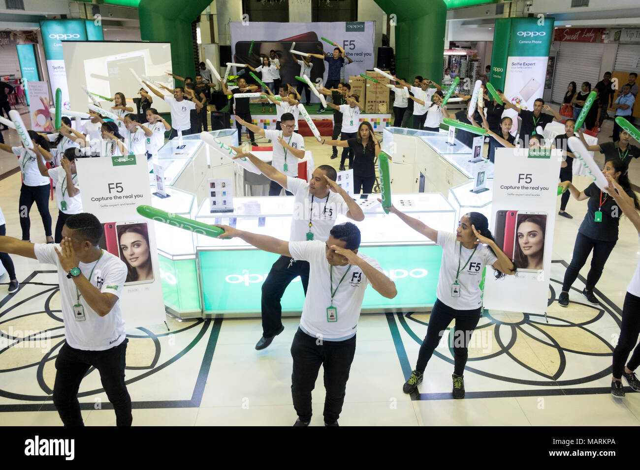 A promotional display at the Timor Plaza shopping centre, Dili, Timote ...