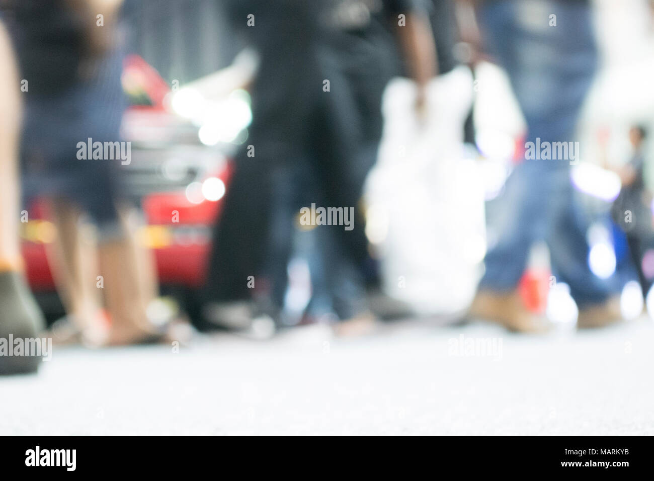 Blur background of busy crowd that shows people lifestyle in city Stock ...