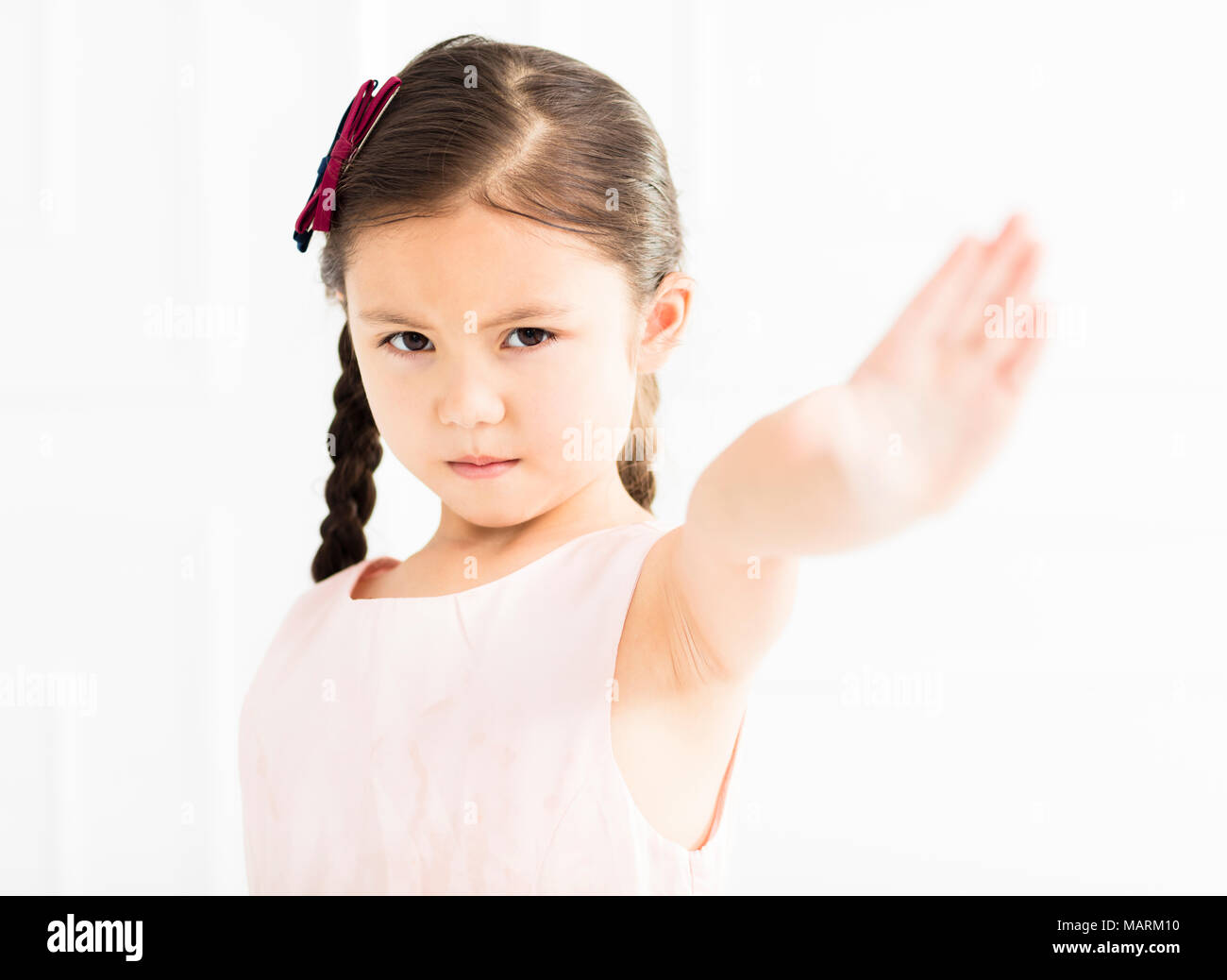 Asian child stop hand hi-res stock photography and images - Alamy