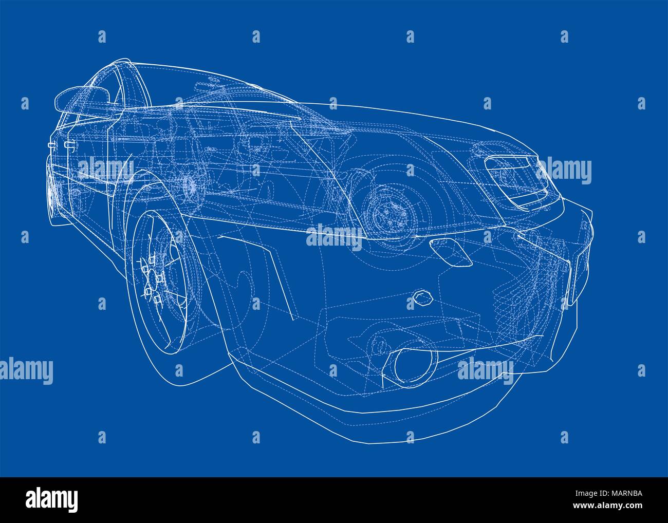 Concept car blueprint Stock Photo - Alamy