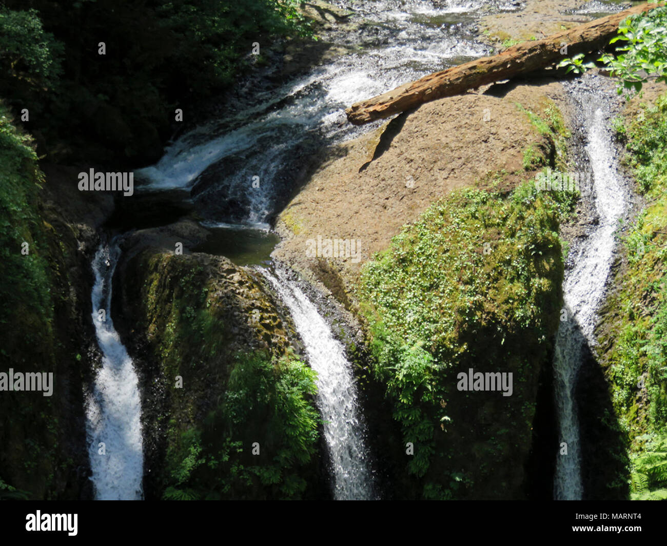 Triple Falls at Columbia River Gorge in Oregon Stock Photo - Alamy
