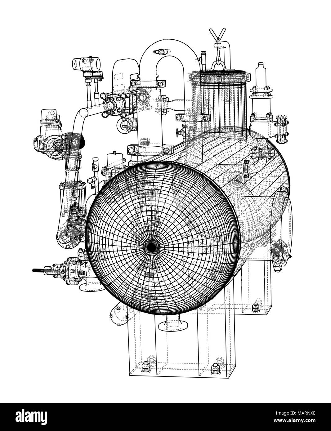 Sketch industrial equipment Stock Photo - Alamy
