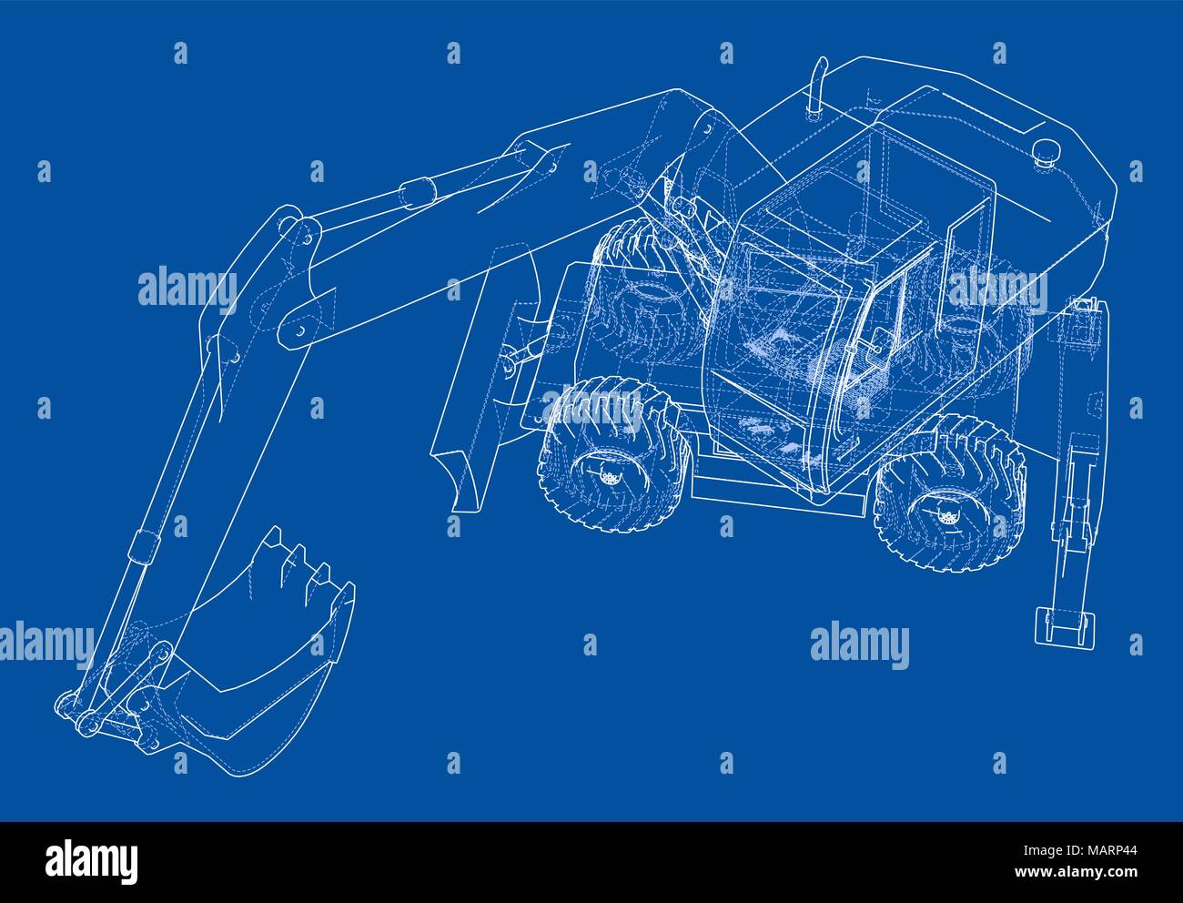 Outline of excavator hi-res stock photography and images - Alamy