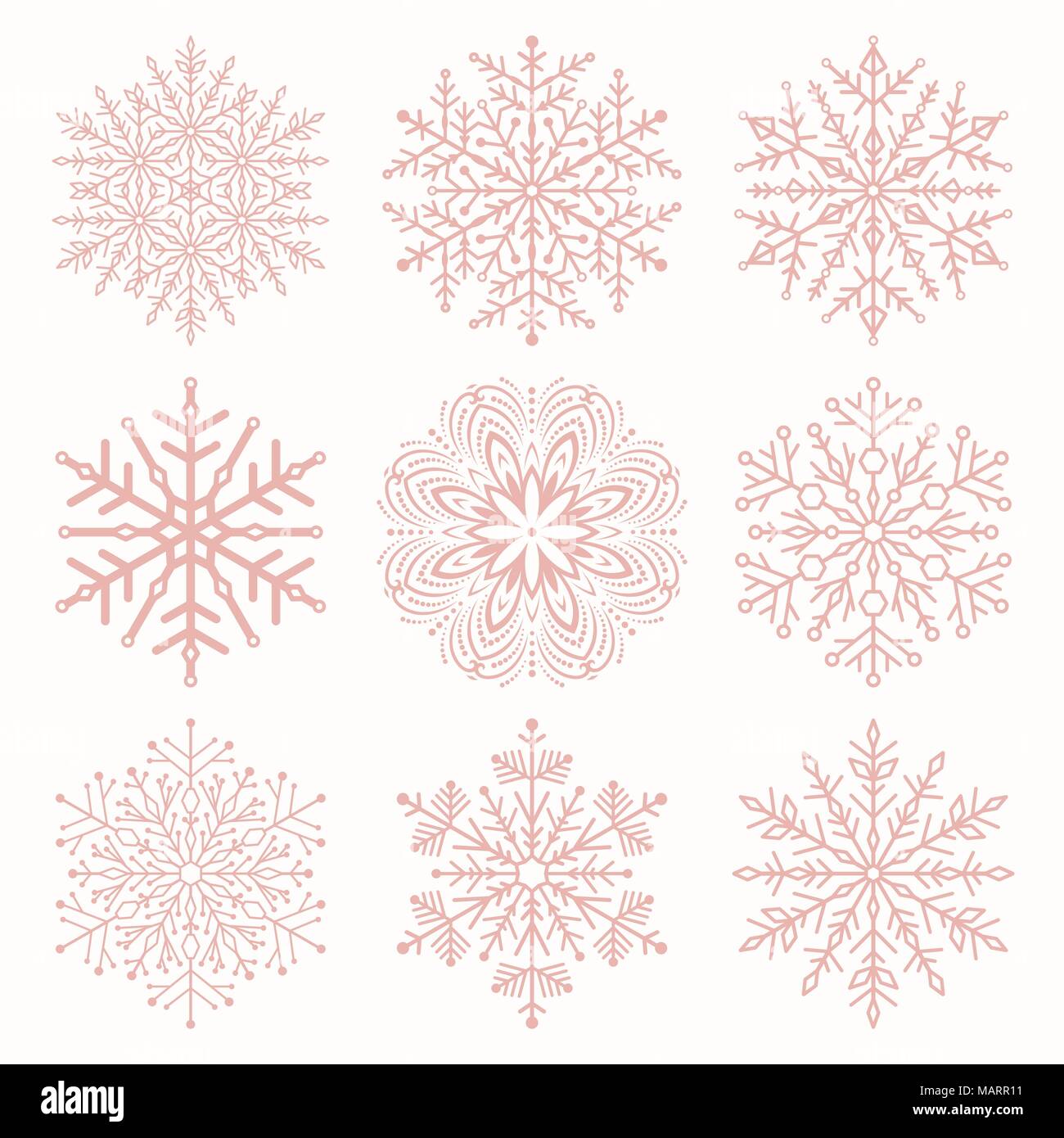 Pink snow flake hi-res stock photography and images - Alamy