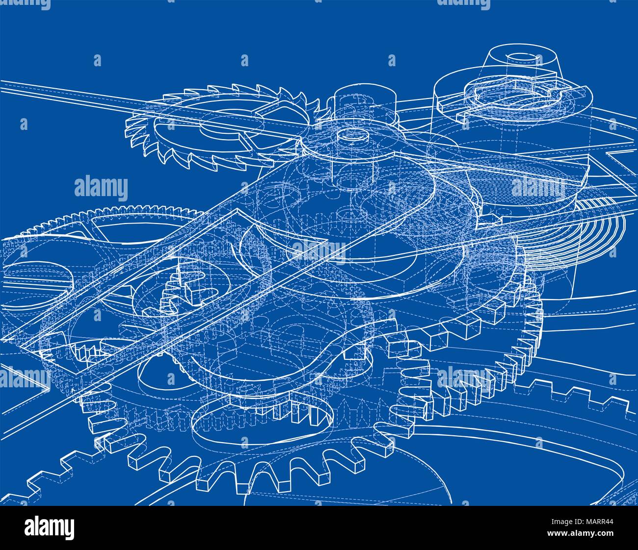 Cogs and Gears of Clock Stock Photo - Alamy