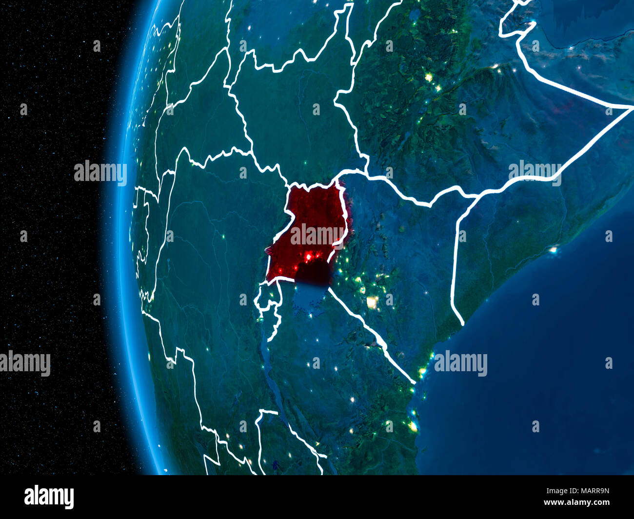 Orbit view uganda night hi-res stock photography and images - Alamy