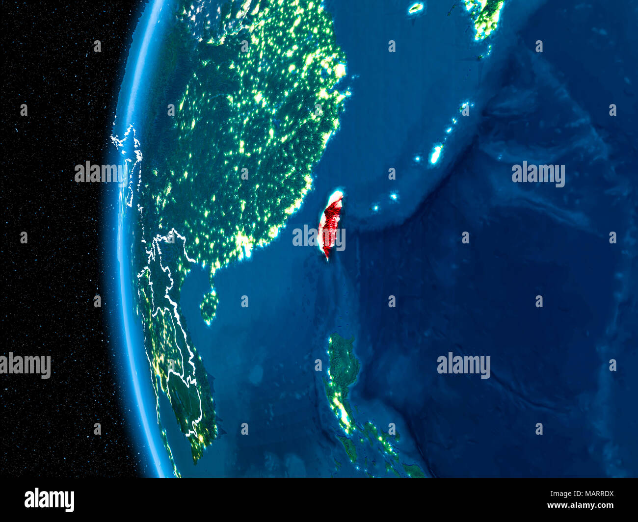 Orbit view taiwan night hi-res stock photography and images - Alamy