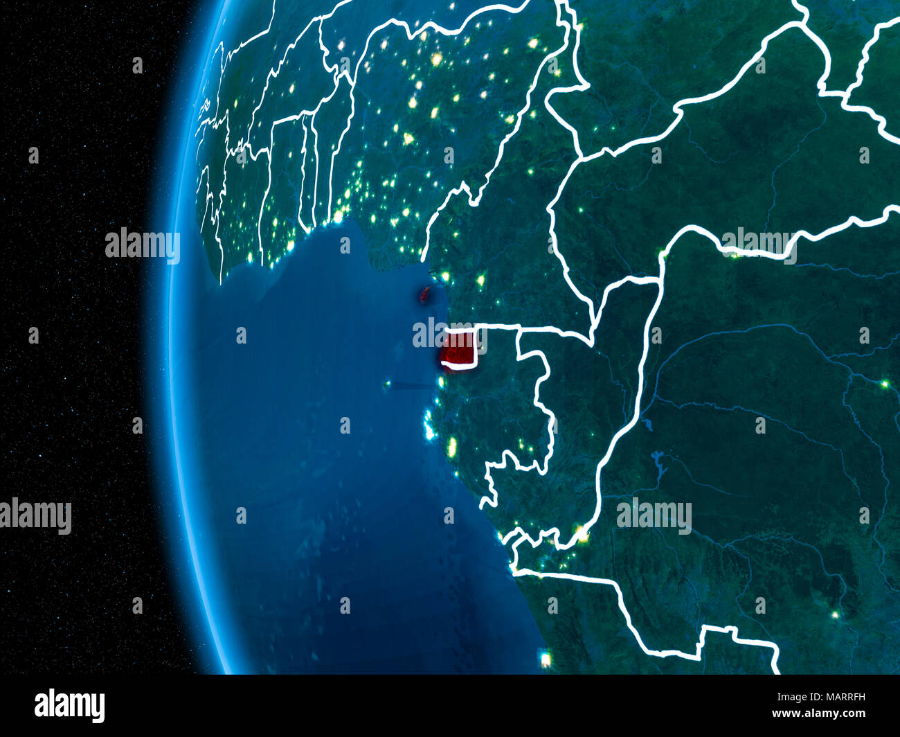 Satellite view equatorial guinea country hi-res stock photography and ...