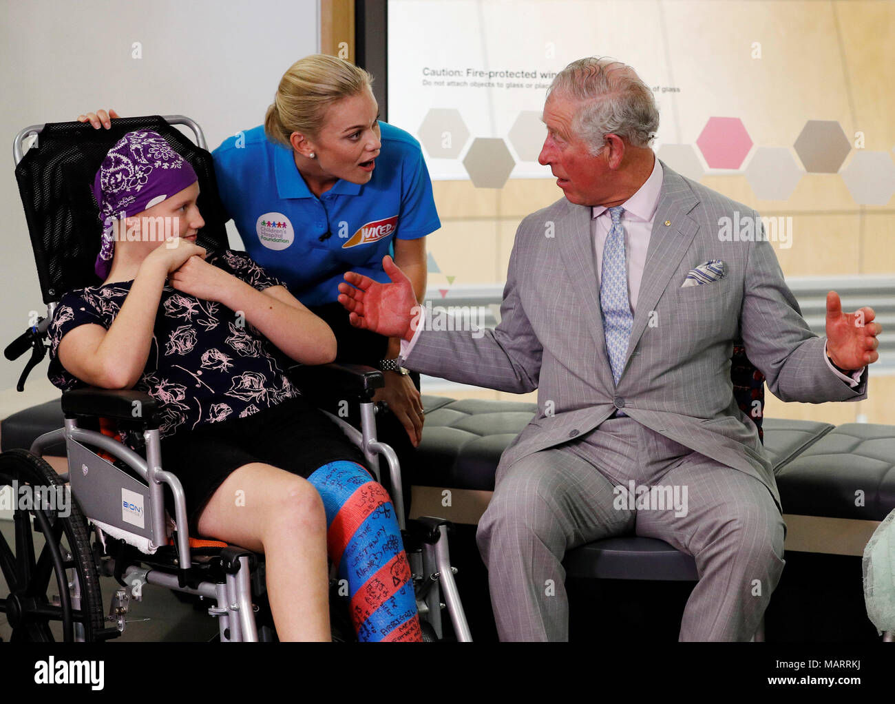 The Prince of Wales talks to Abigail Head, a Juiced TV star and Lady ...