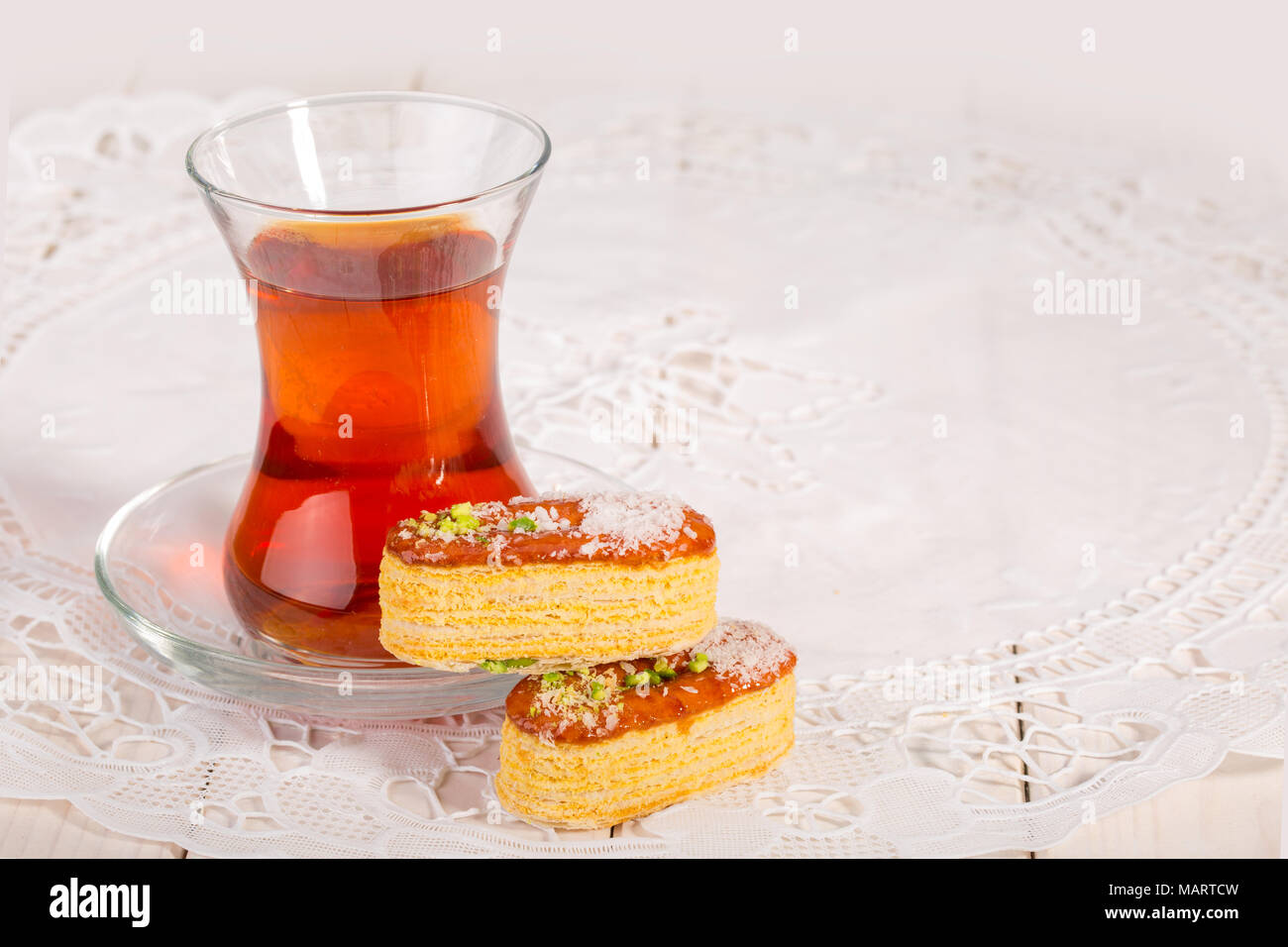 Light Crunchy Puff Layered Pastry Garnished With Pistachios & Coconut ...