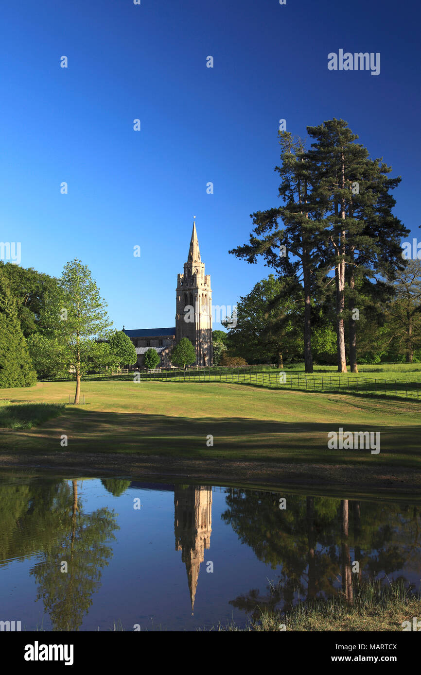 Summer view of St Peter and St Paul Church, Exton village, Rutland ...