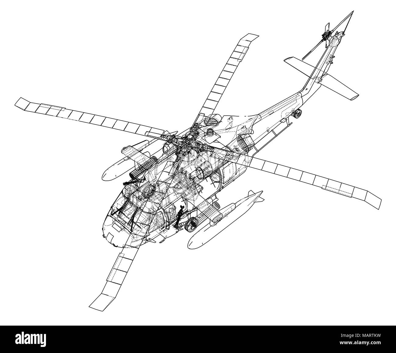 Helicopter outline. Military equipment Stock Photo - Alamy