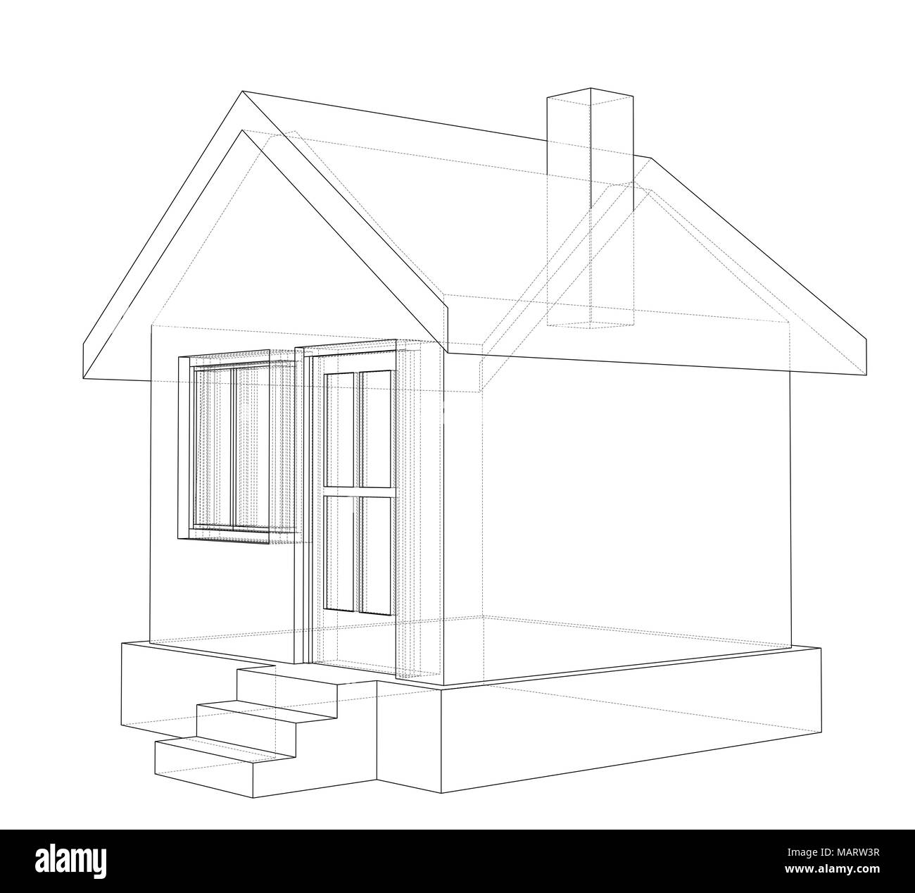 Housing suburb sketch Cut Out Stock Images & Pictures - Alamy
