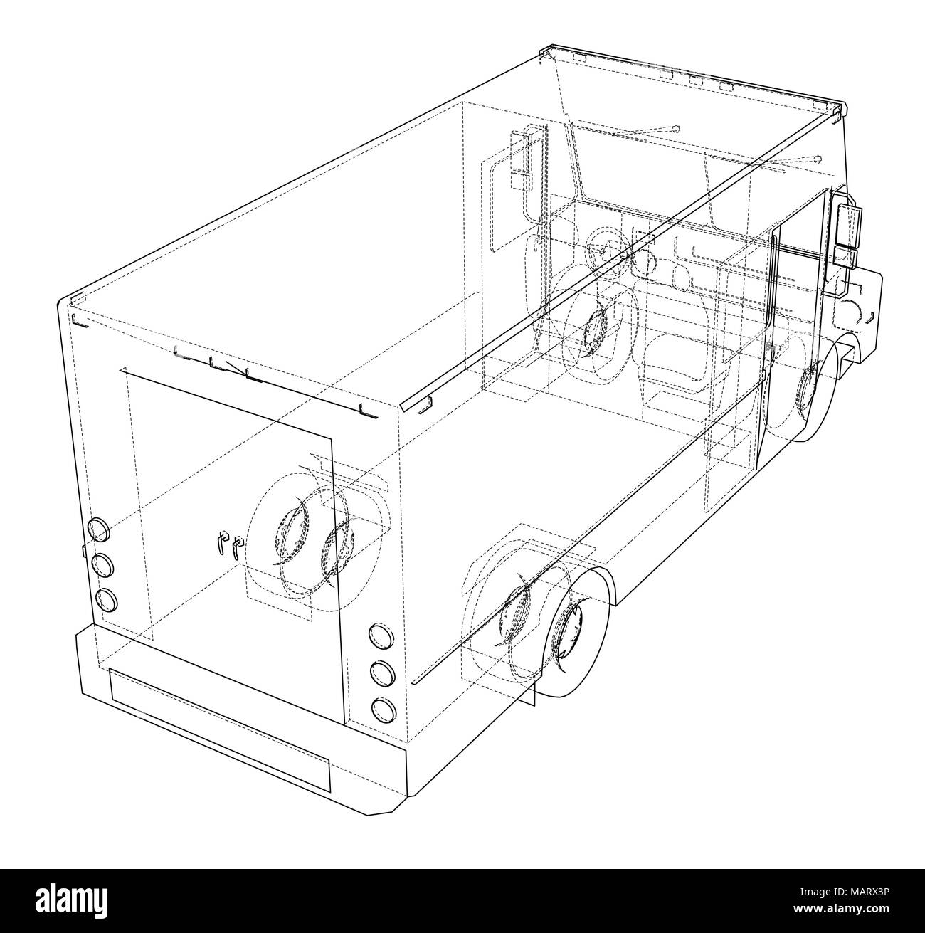 Concept delivery car. 3d illustration Stock Photo - Alamy